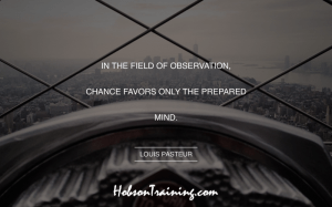 Chance and Preparation – HobsonTraining.com | Workplace Issues